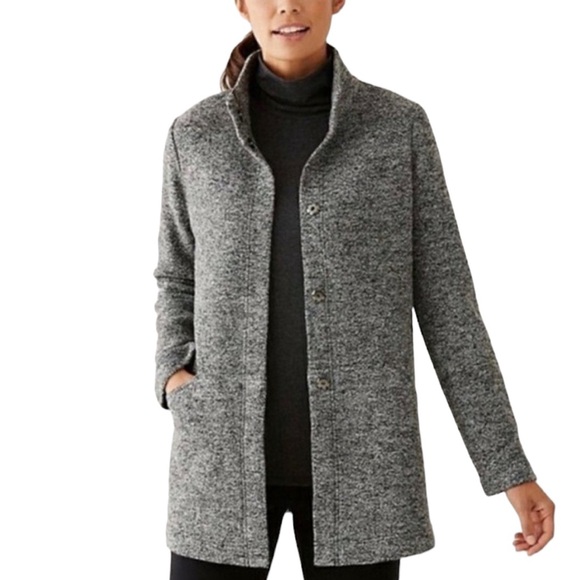 J. Jill | Jackets & Coats | J Jill Pure Jill Wool Blend Black Marled ...